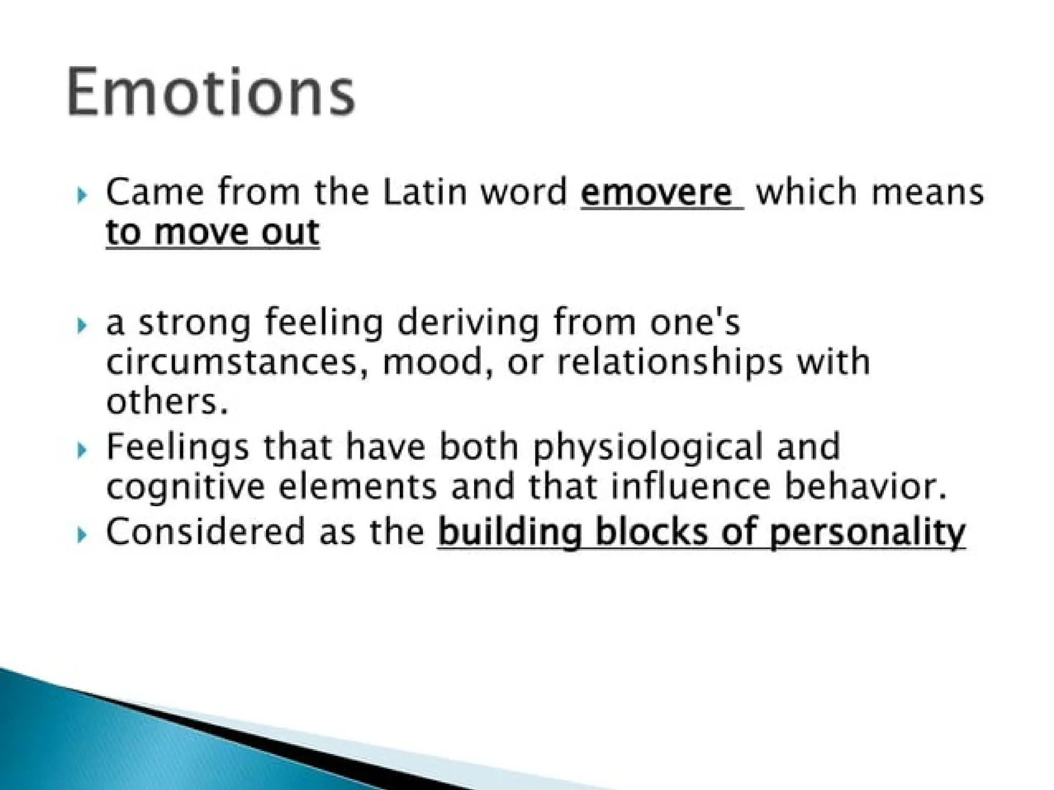 Personal Development (Emotions, Theories of Emotions...) | PPT