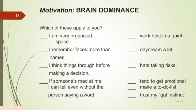 PERDEV- The Powers of the Mind.pptx | Brain and Nervous System ...