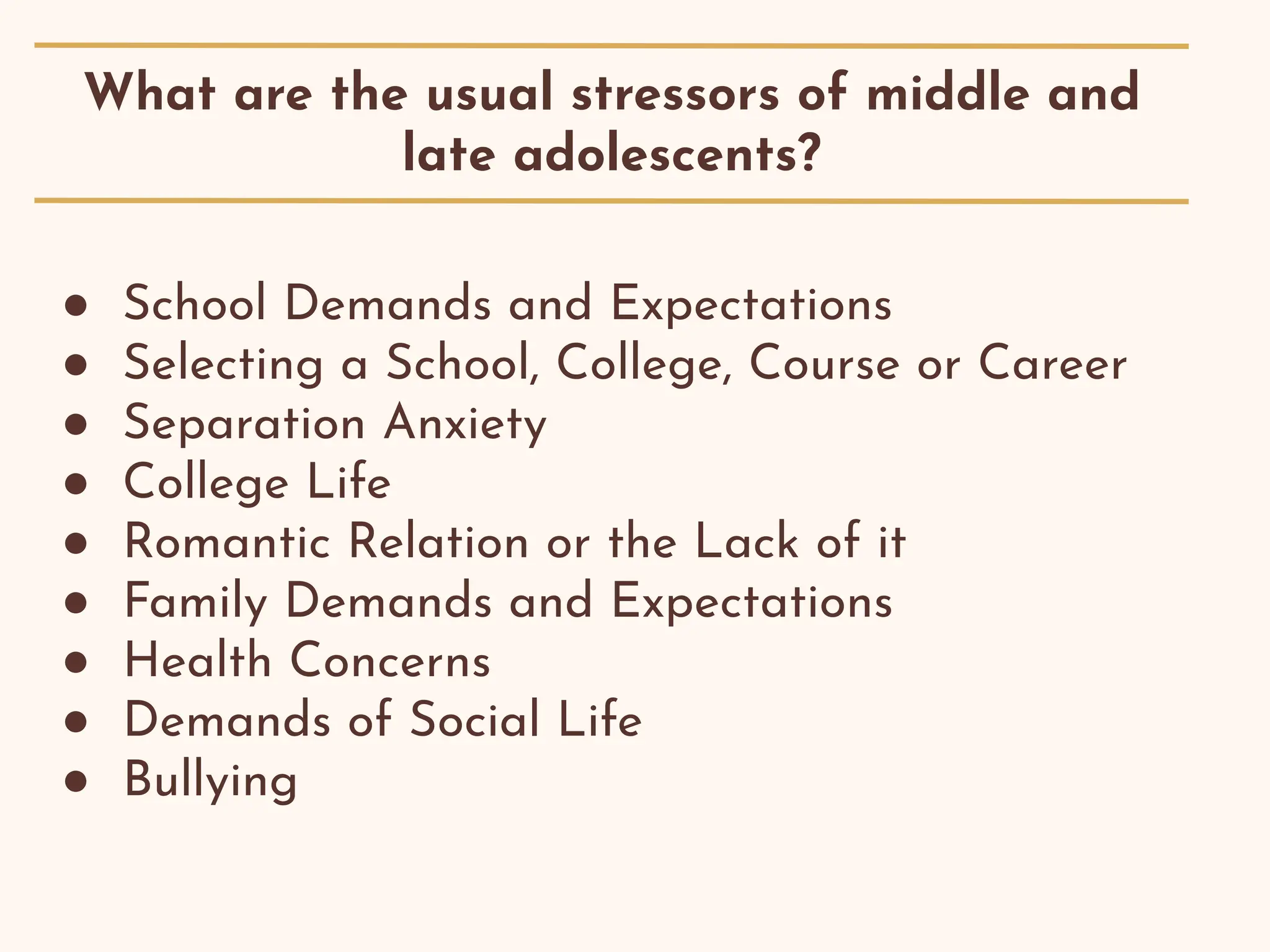Coping with Stress in Middle and late Adolescence | PDF