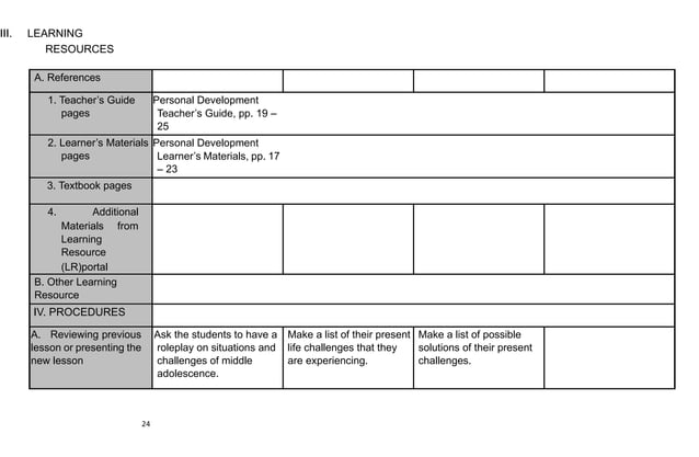 PERSONAL DEVELOPMENT LESSON PLAN COMPLETE.pdf | Educational Assessment ...
