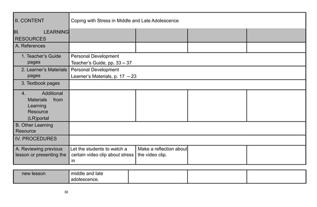 PERSONAL DEVELOPMENT LESSON PLAN COMPLETE.pdf | Educational Assessment ...