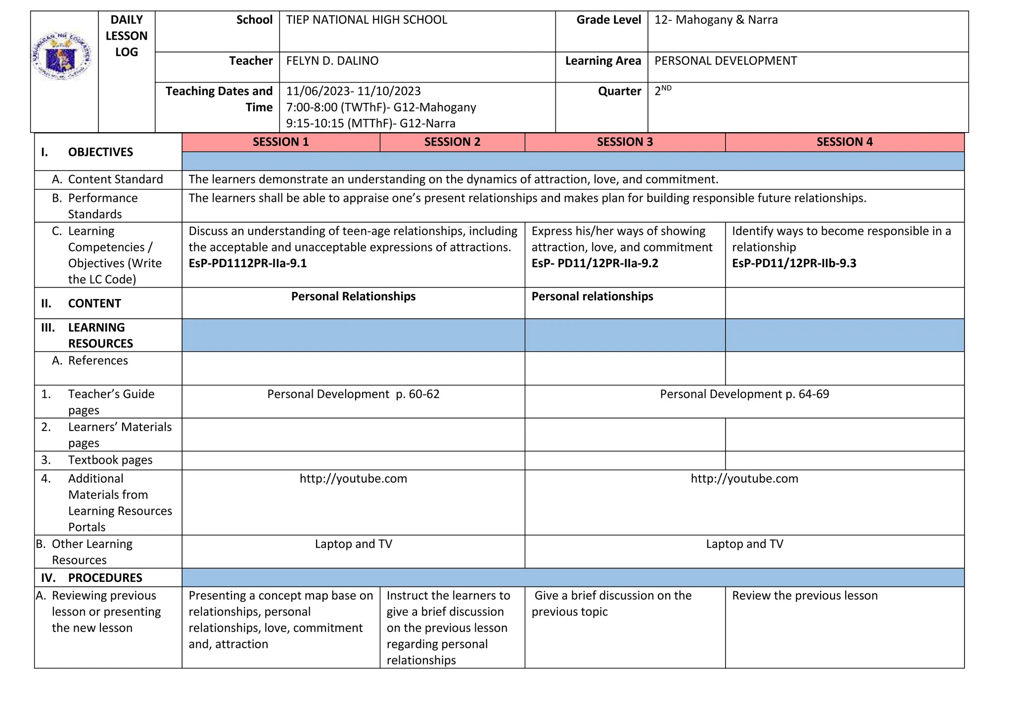 Personal development_Q2_Week 1_DLL .docx
