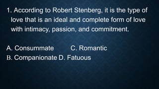 Personal Development Quiz 2nd Quarter Module 1 | PPTX