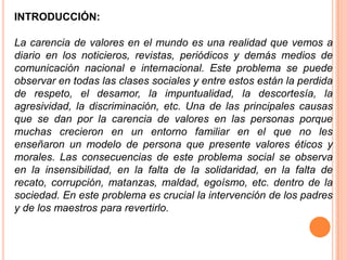 Perdida de valores | PPTX