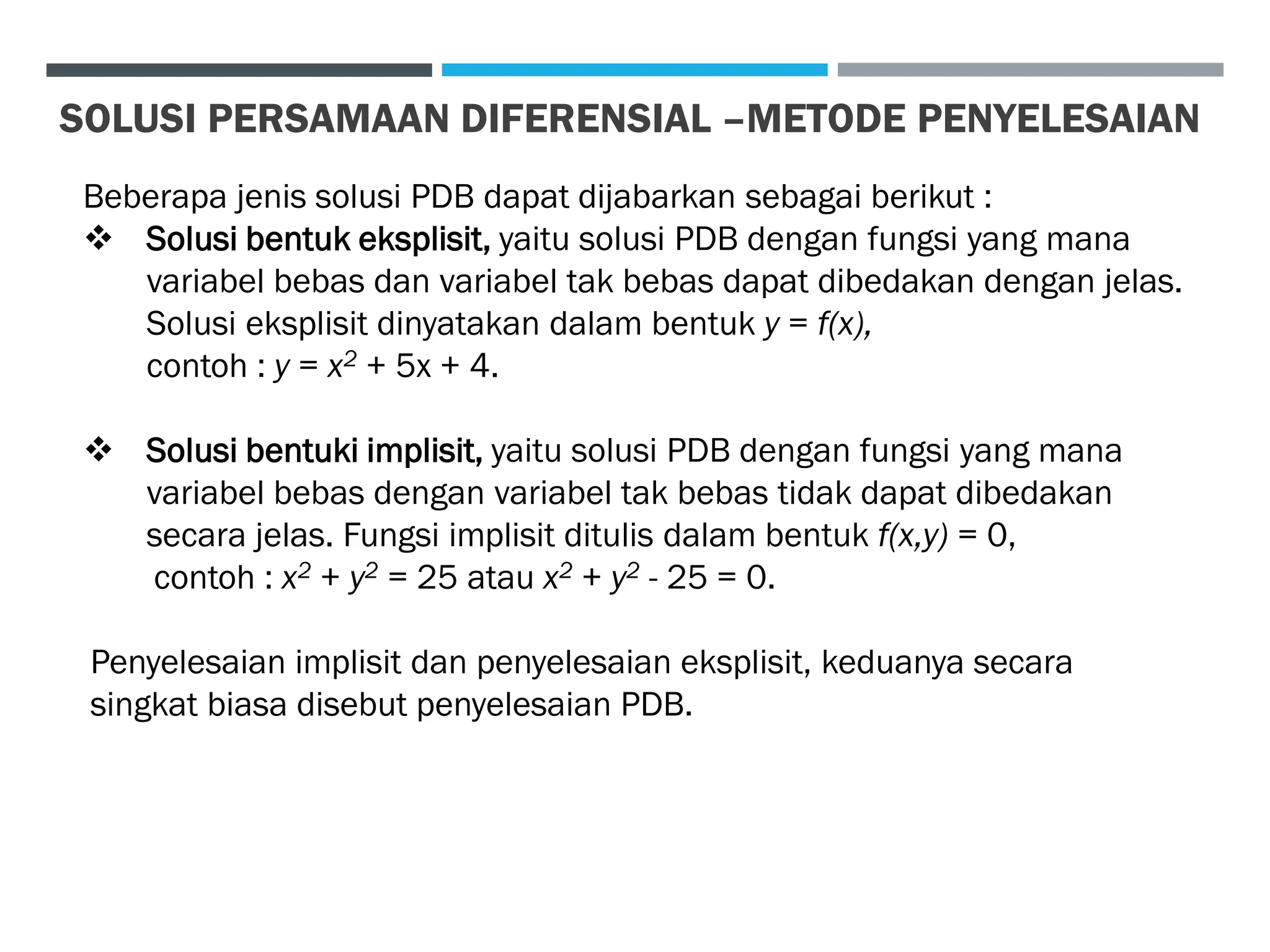 Pengenalan Matakuliah Persamaan Diferensial | PDF