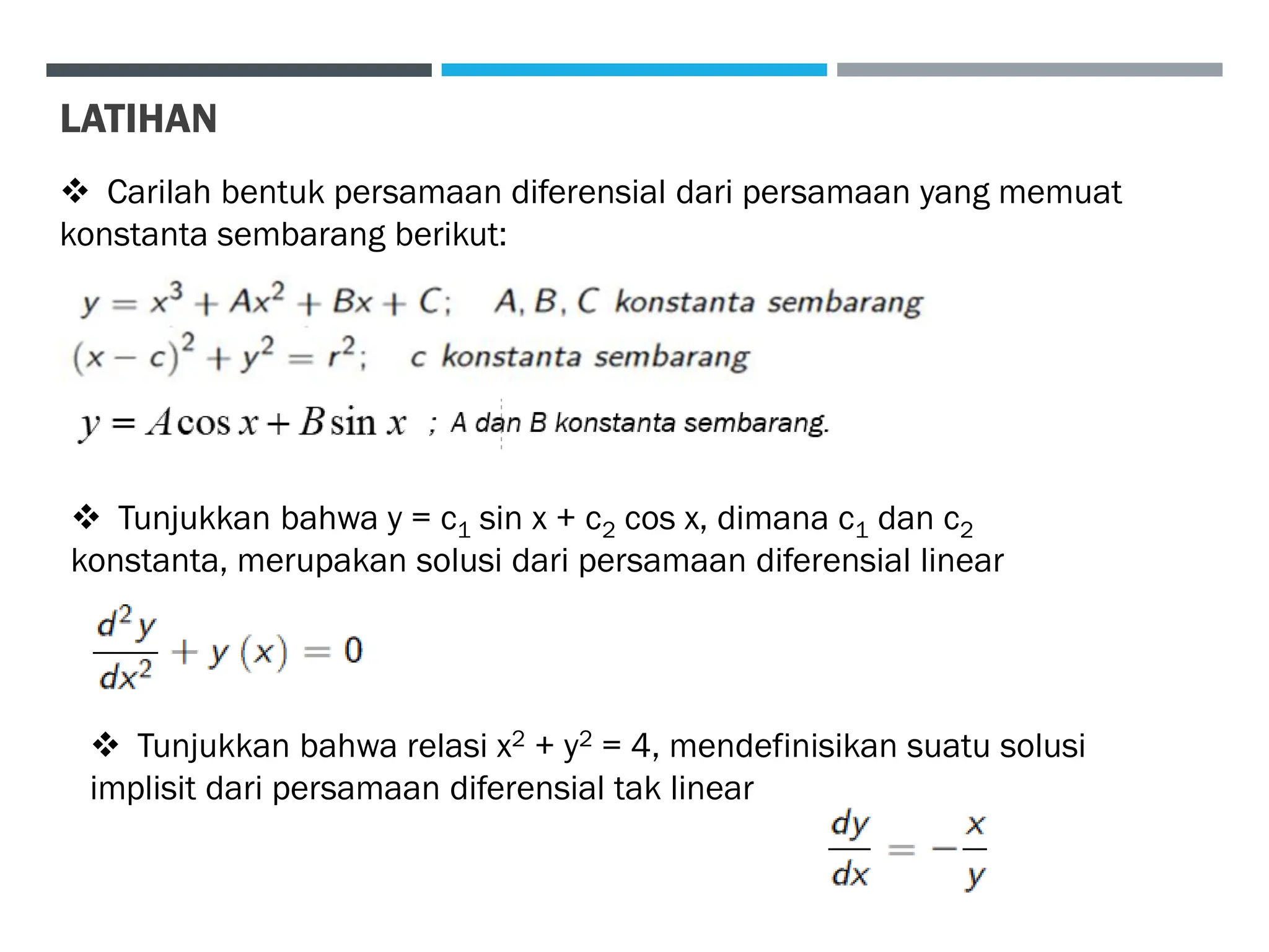 Pengenalan Matakuliah Persamaan Diferensial | PDF