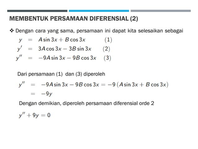 Pengenalan Matakuliah Persamaan Diferensial | PDF
