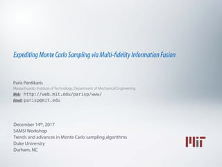 QMC Program: Trends and Advances in Monte Carlo Sampling Algorithms Workshop, Expediting Monte ...