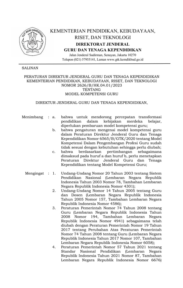 Perdirjen No. 2626 Tahun 2023 Model_Kompetensi_Guru_.pdf