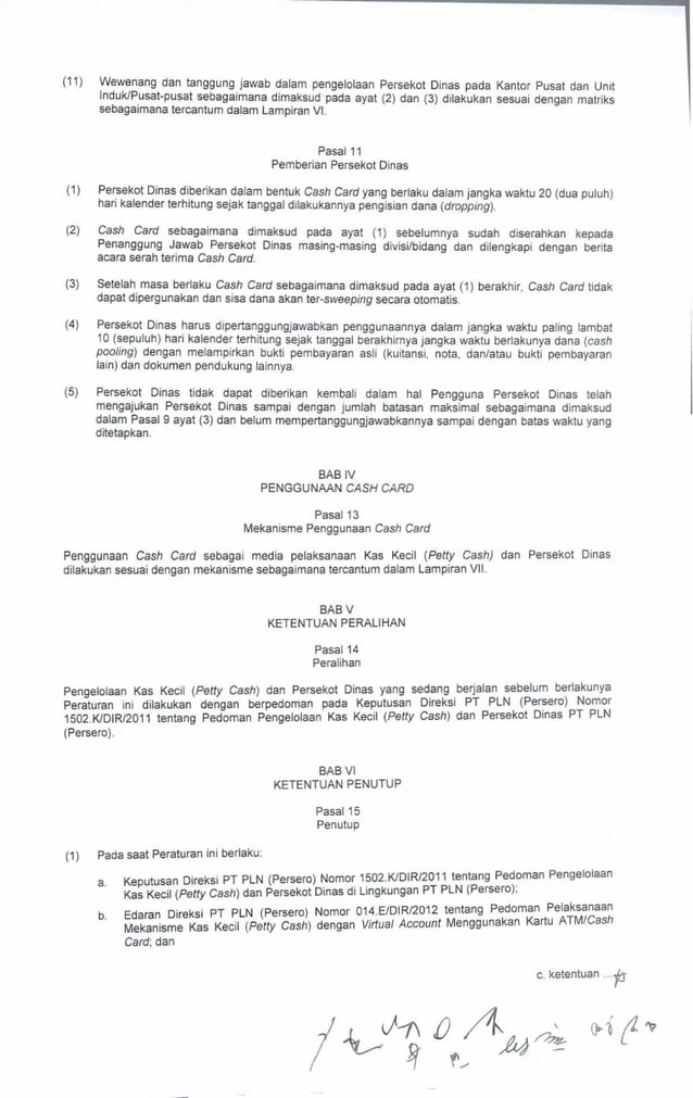 Per dir petty cash cash card | PDF