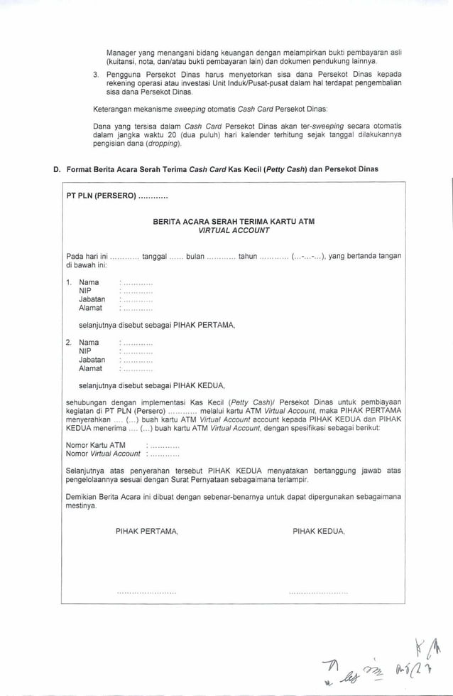 Per dir petty cash cash card | PDF