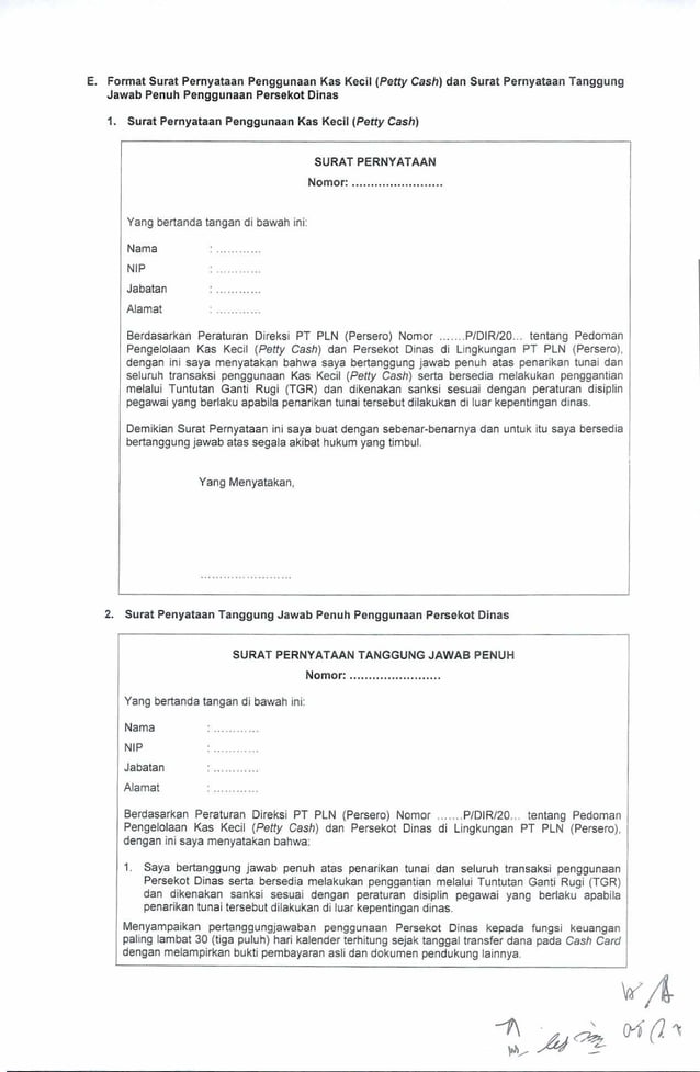Per dir petty cash cash card | PDF