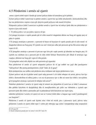 Punim Seminarik nga lënda etika dhe deontologjia : përdorimi i forcës | PDF