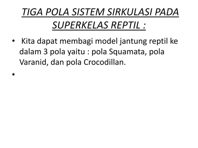 Peredaran pd reptilia | PPT