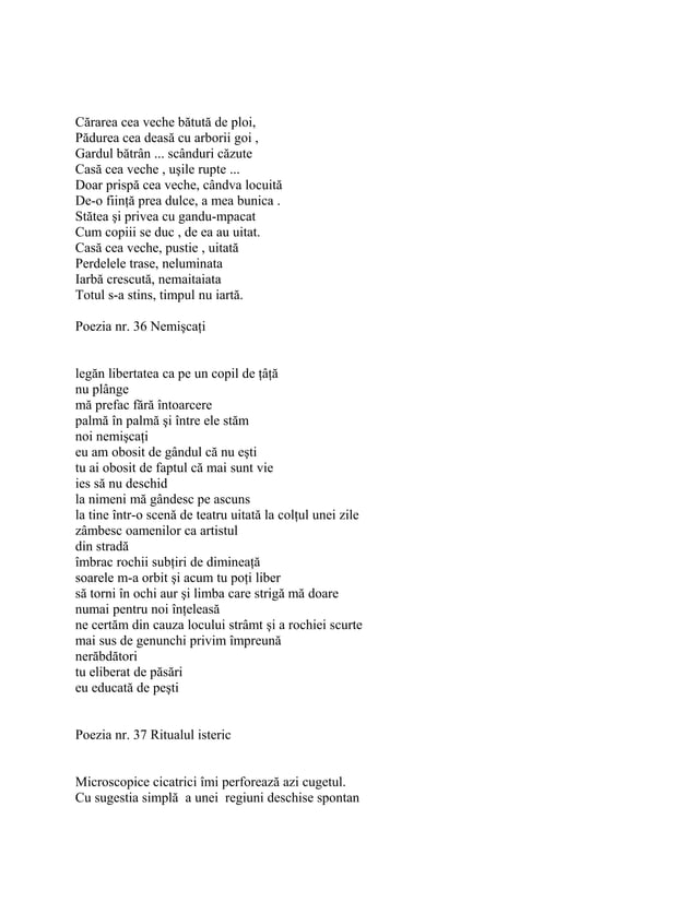 Poemele înscrise în concursul ''Peregrinări''- Centrul de Excelență ...