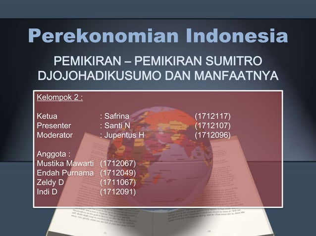 Perekonomian Indonesia Sumitro | PPTX