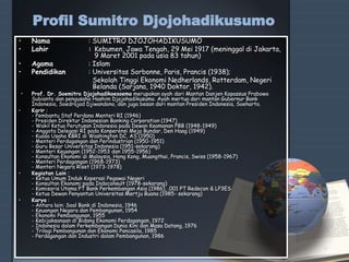 Perekonomian Indonesia Sumitro | PPTX