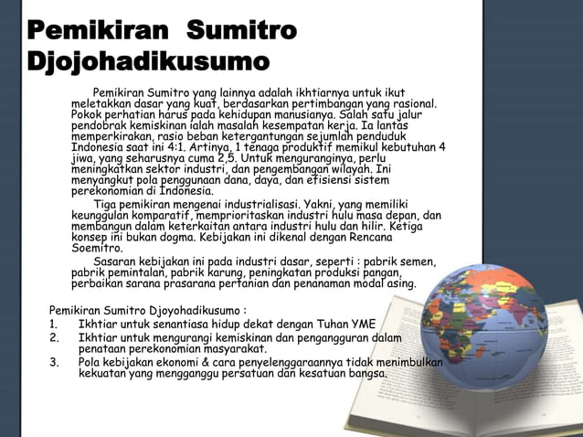 Perekonomian Indonesia Sumitro | PPTX