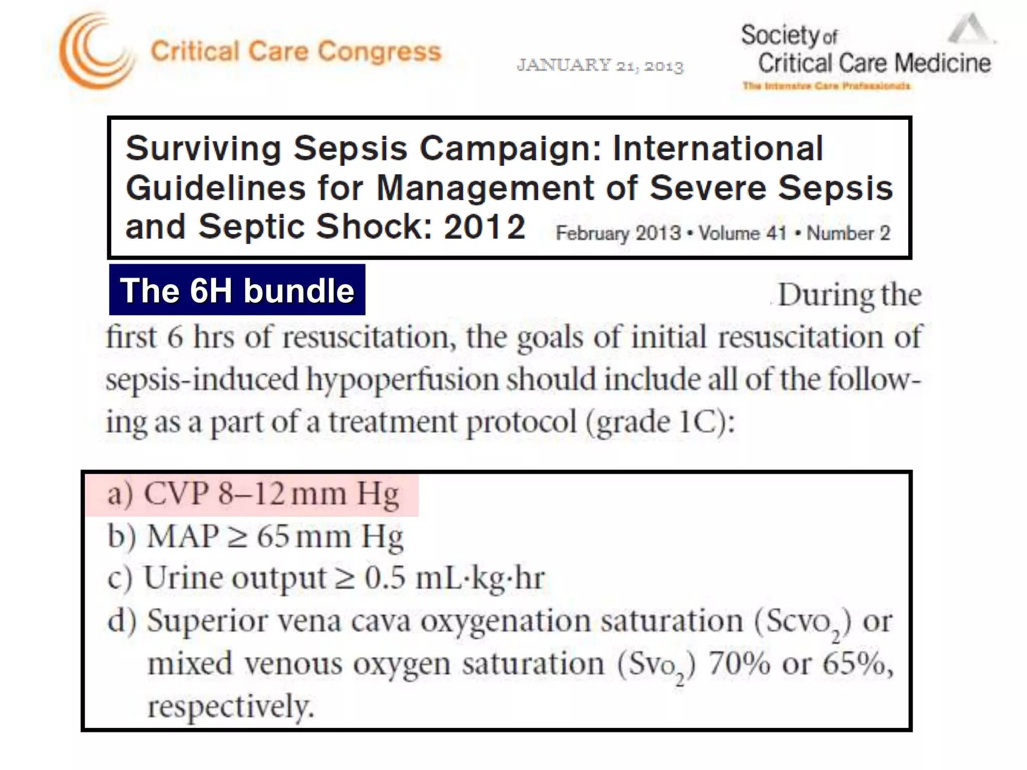 Resuscitation from Severe Sepsis: do we need care bundles? | PPTX