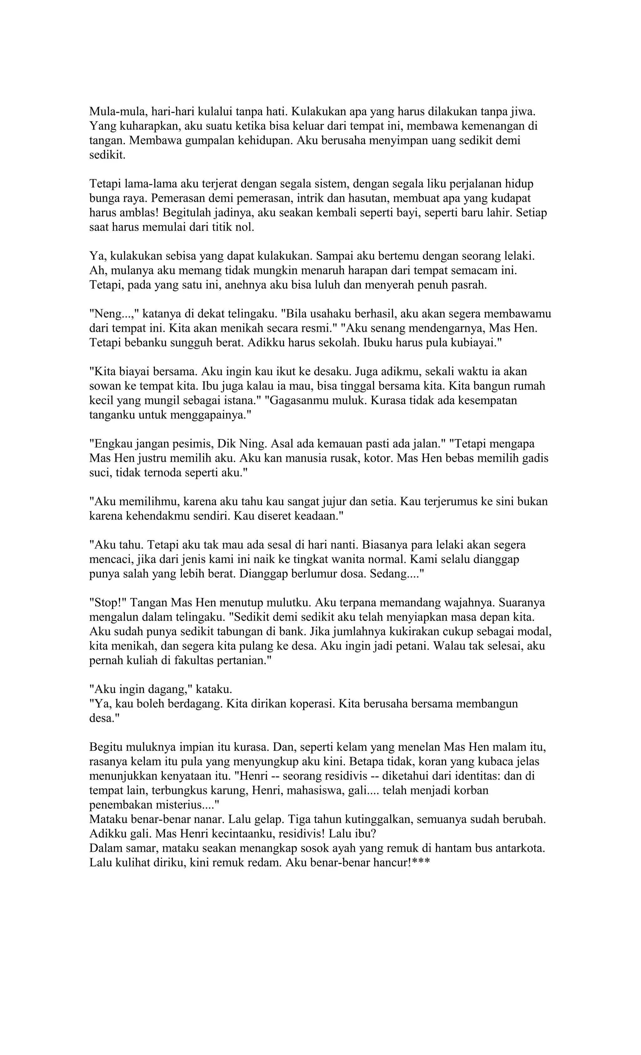 Perempuan dan puisi tuhan (restoe prawironegoro ibrahim) | DOC