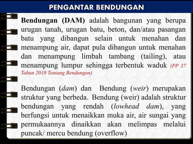 Perenc. bendungan tipe urugan 01 02 (1) | PPTX