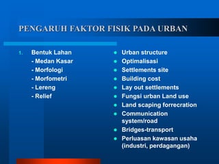 perencanaan permukiman dalam sistem permukiman regional dan lokasi ...