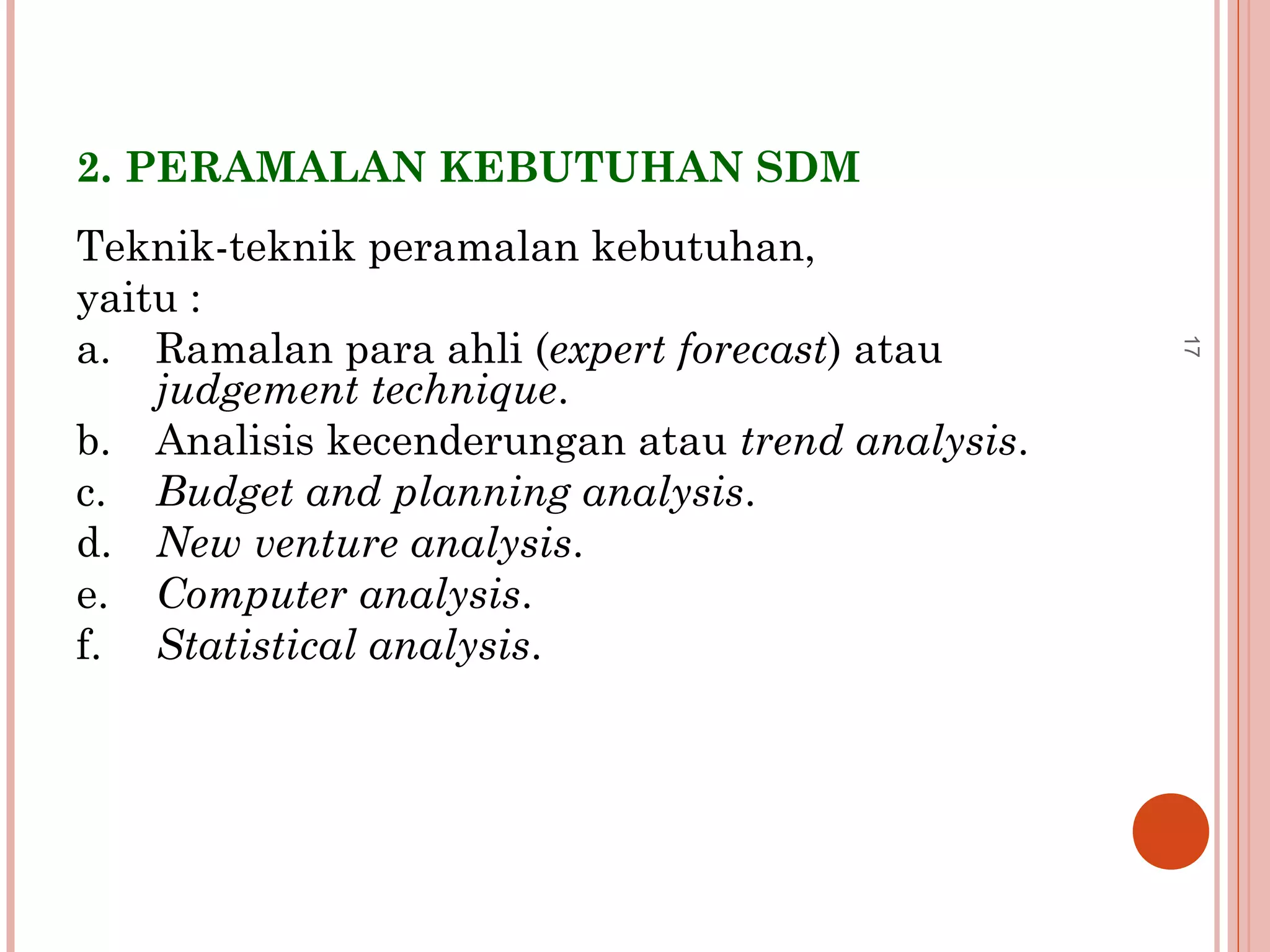 Perencanaan sumber daya manusia | PPT