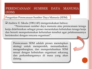 Perencanaan sumber daya manusia | PPT