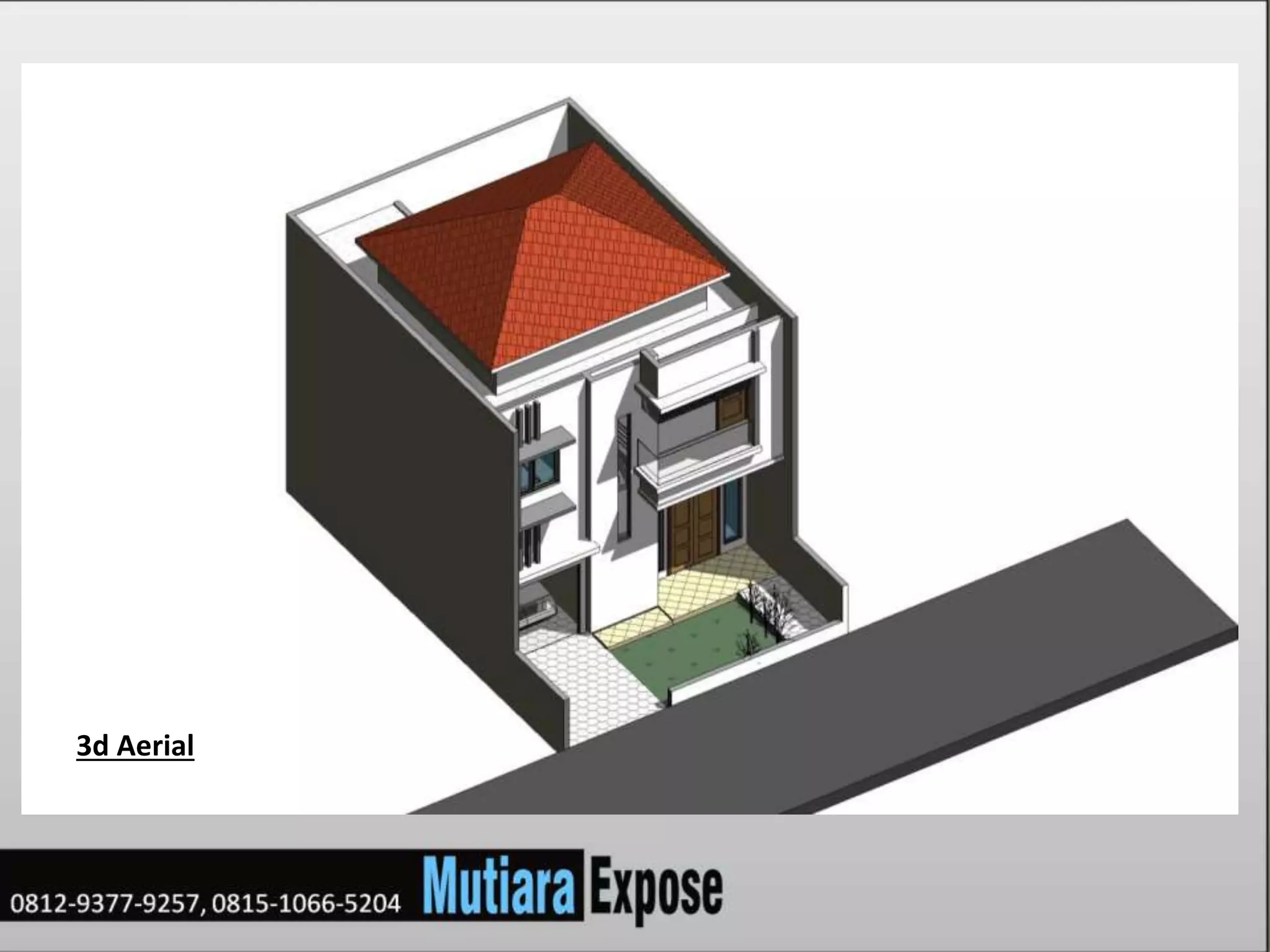 Perencanaan 3d $ 2d rumah 8x12 meter persegi | PPTX