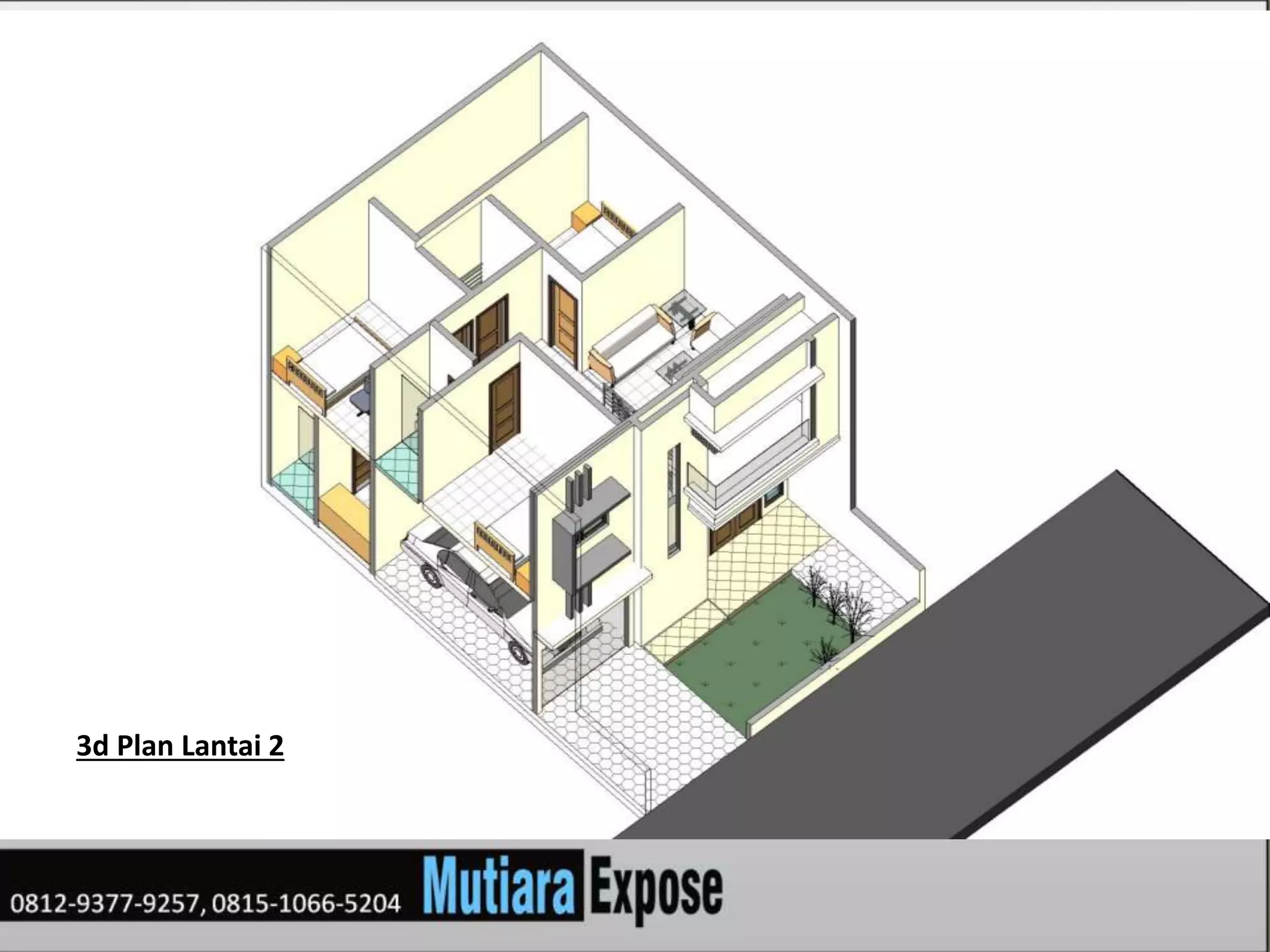 Perencanaan 3d $ 2d rumah 8x12 meter persegi | PPTX