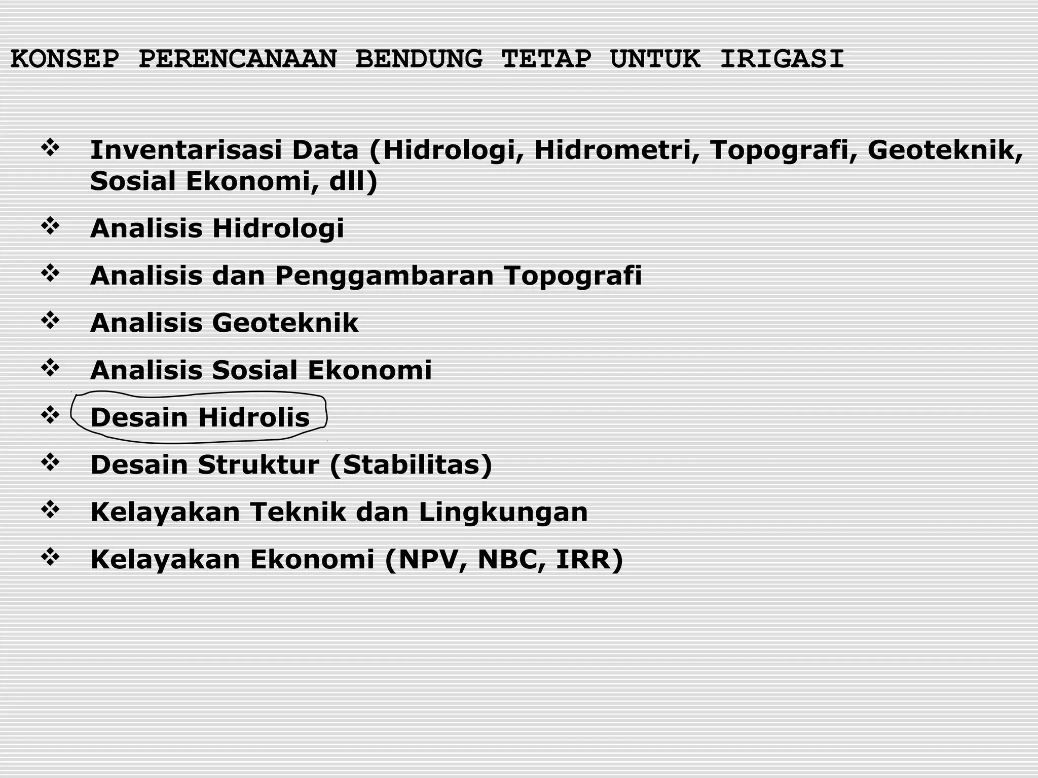 Perencanaan bangunan air | PPT
