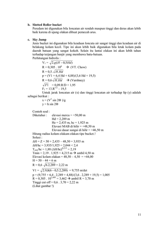Perencanaan bendung | PDF