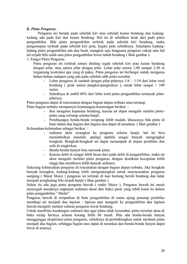 Perencanaan bendung | PDF