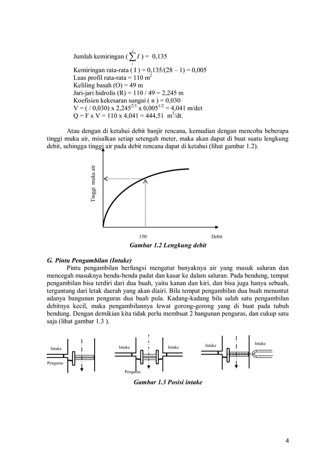 Perencanaan bendung | PDF