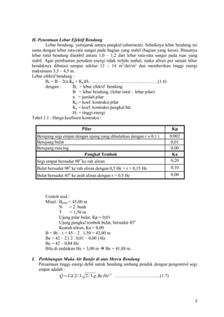 Perencanaan bendung | PDF