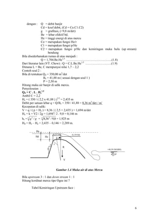 Perencanaan bendung | PDF
