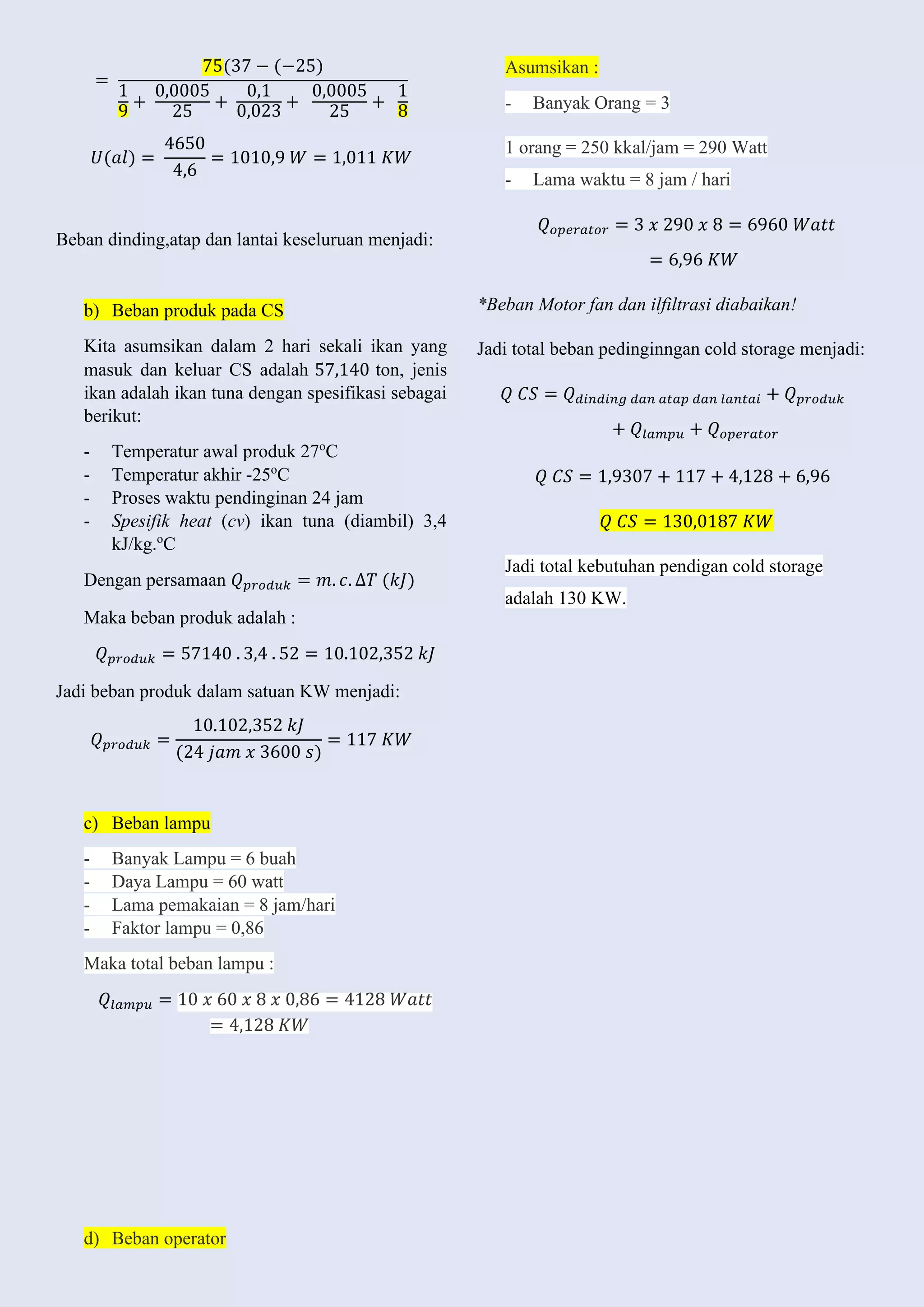 Cold Storage Design | PDF