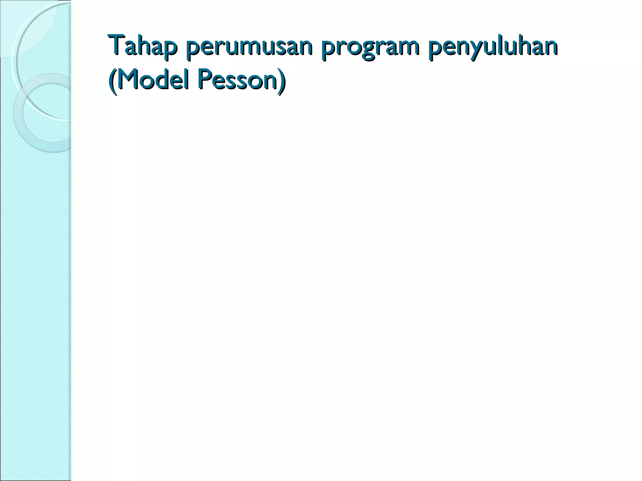 Perencanaan dan pelaksanaan penyuluhan | PPT
