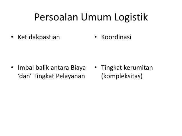 Perencanaan dan pengendalian kegiatan logistik | PDF