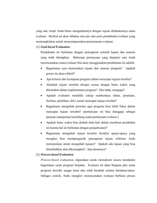 Perencanaan evaluasi | PDF