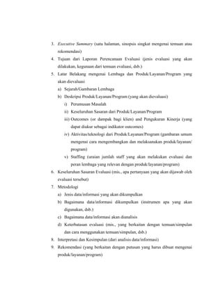 Perencanaan evaluasi | PDF