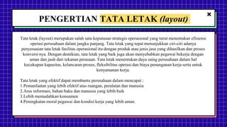 Perencanaan fasilitas dan tata letak | PPTX