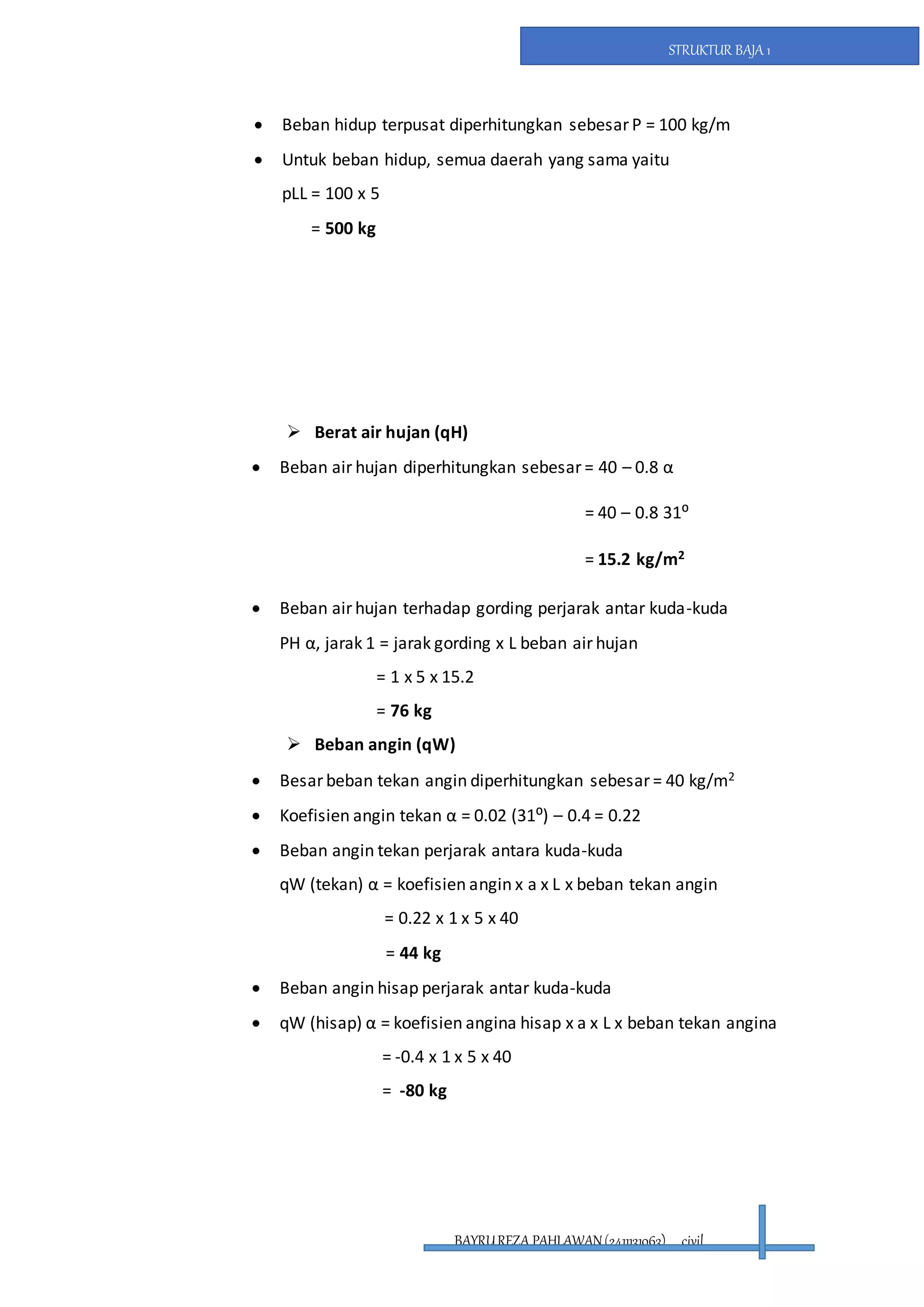 Perencanaan gording Baja | DOCX