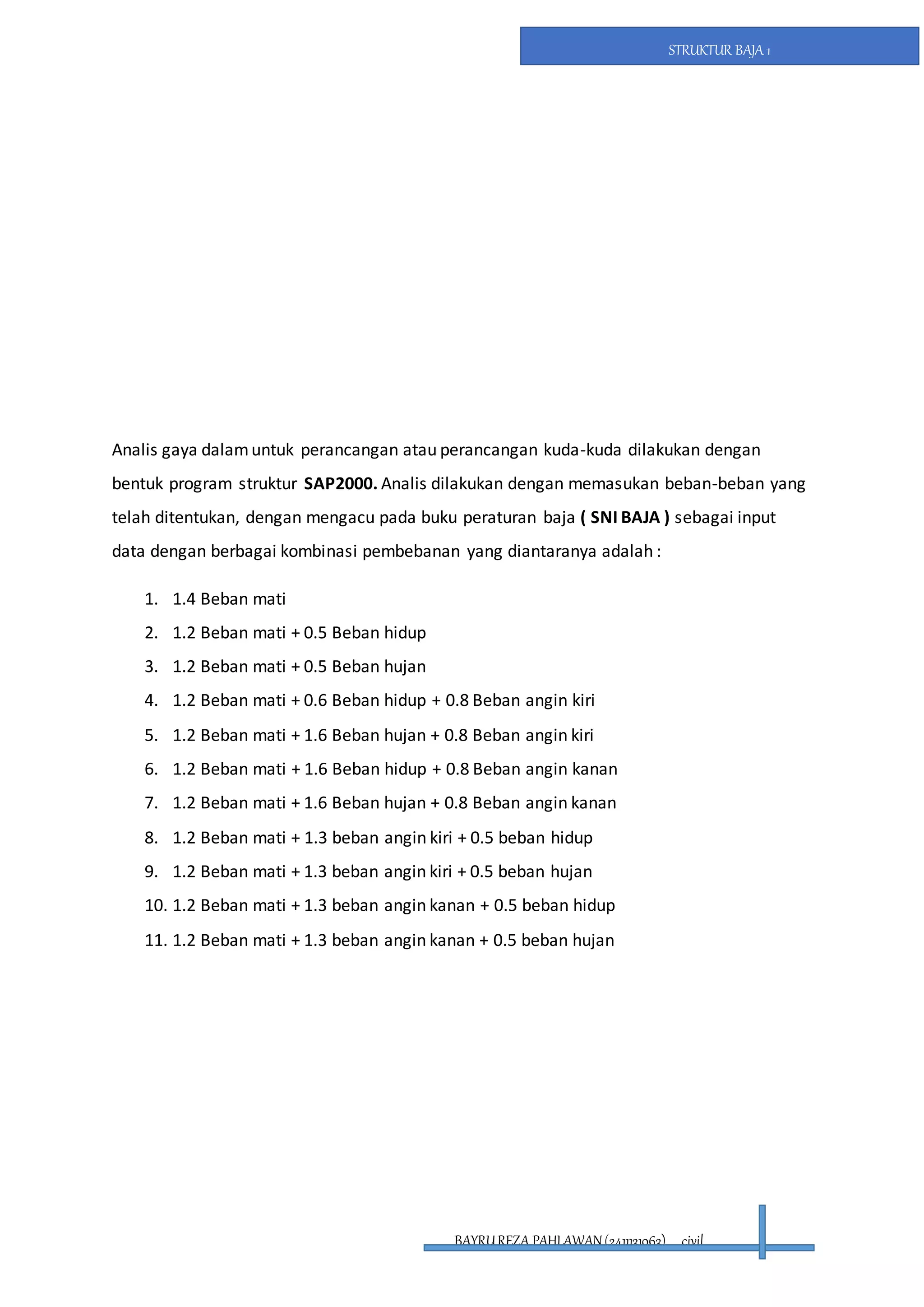 Perencanaan gording Baja | DOCX