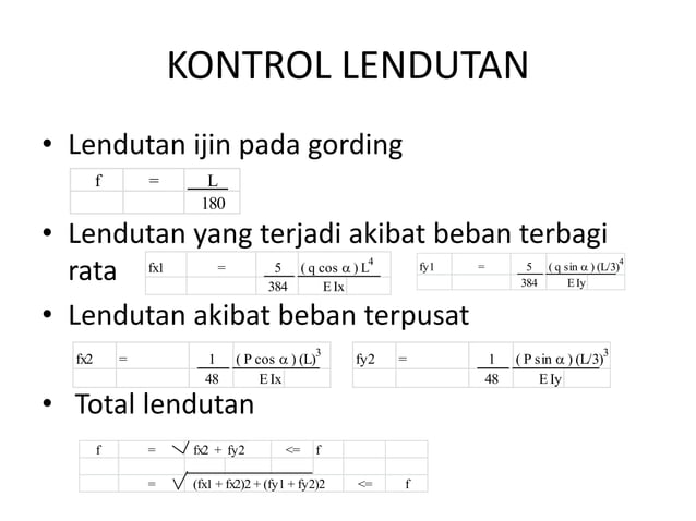 Perencanaan gording dan penggantung | PPT
