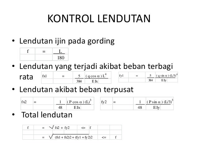 Perencanaan gording dan penggantung