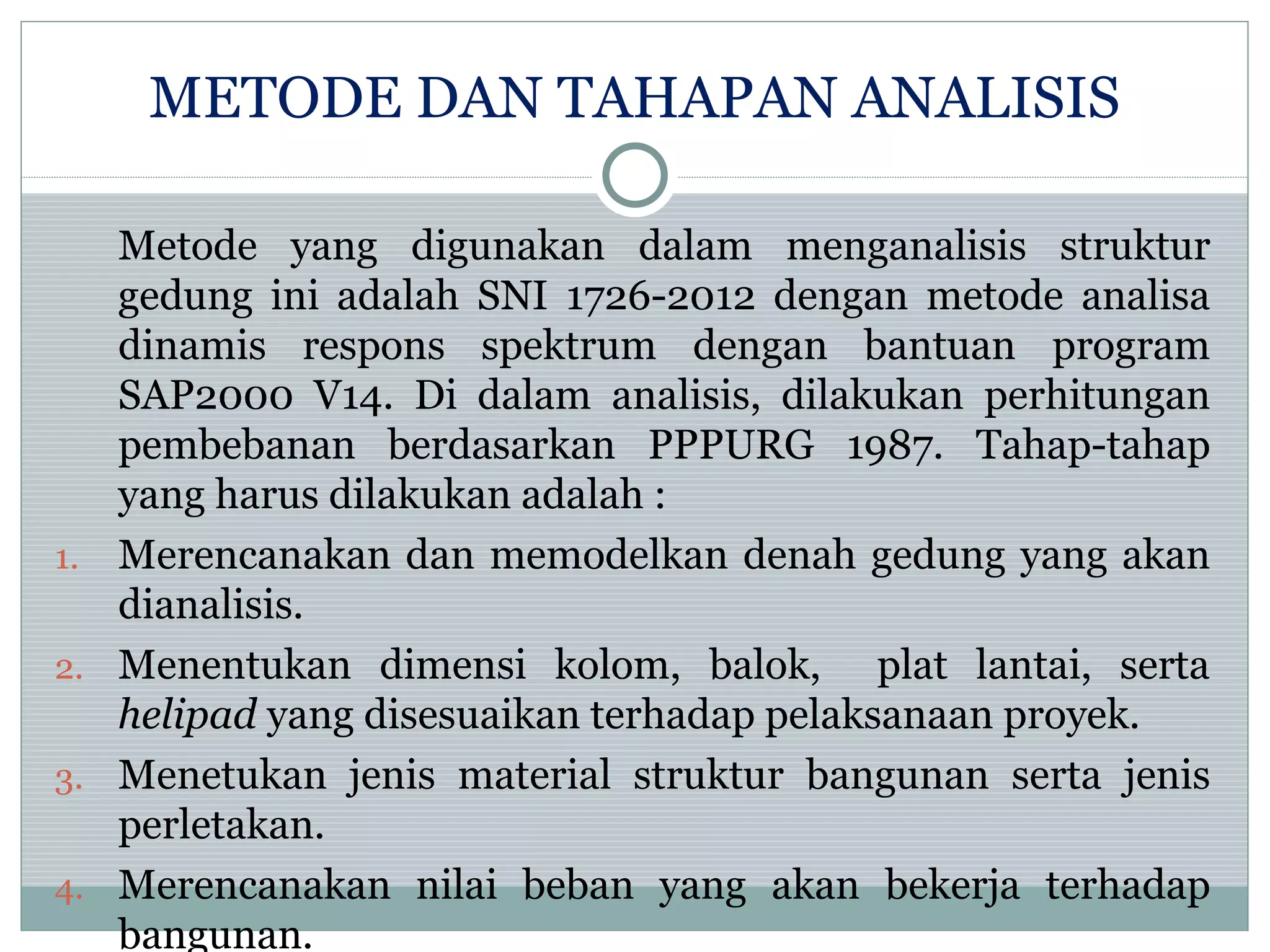 Perencanaan konstruksi struktur atas serta struktur helipad pada ...