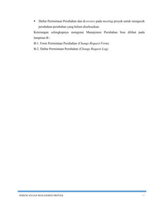 Perencanaan manajemen proyek | PDF