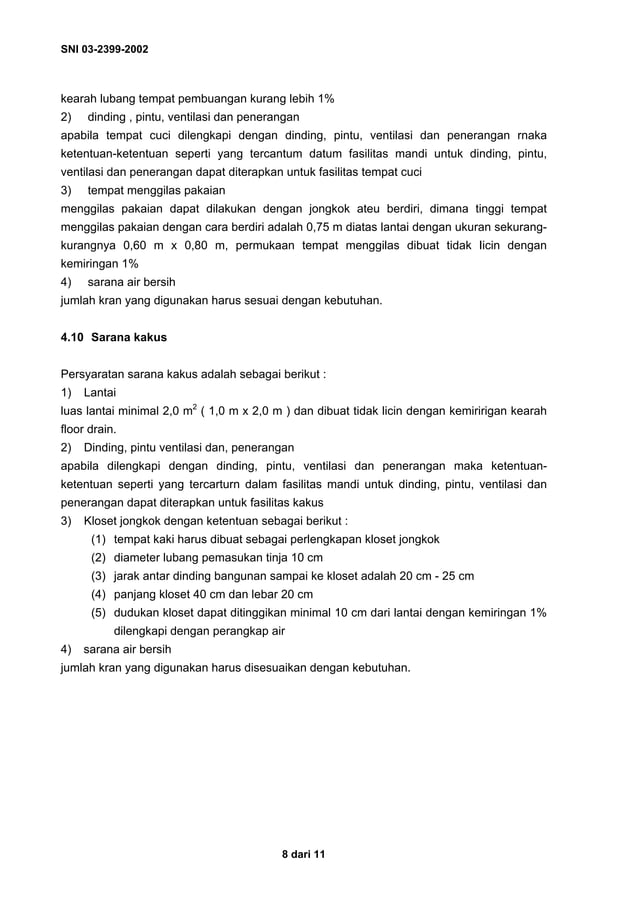 Perencanaan mck | PDF