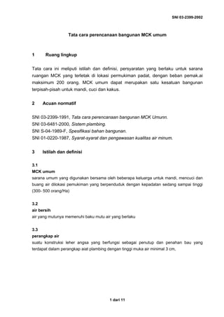 Perencanaan mck | PDF